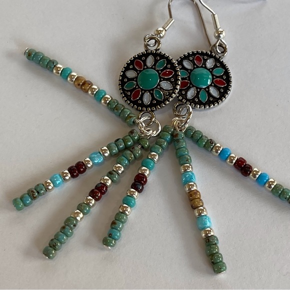 Artisan | Jewelry | Southwestern Boho Seed Bead Earrings From Desert ...